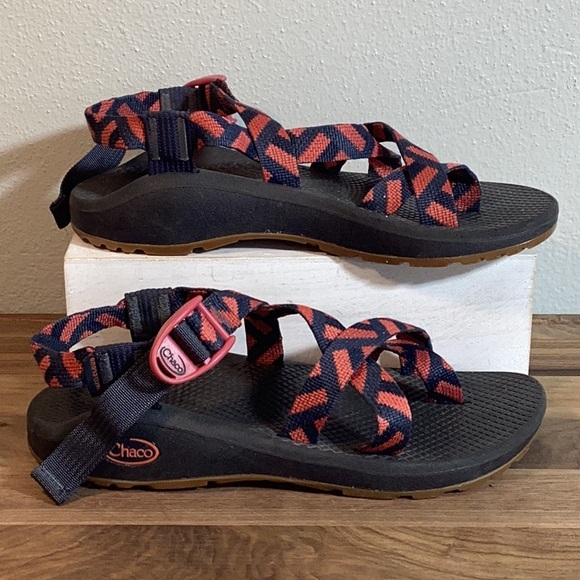 Chaco | Shoes | Chaco Z Cloud 2 Red Blue Adjustable Strap Sport Sandal ...